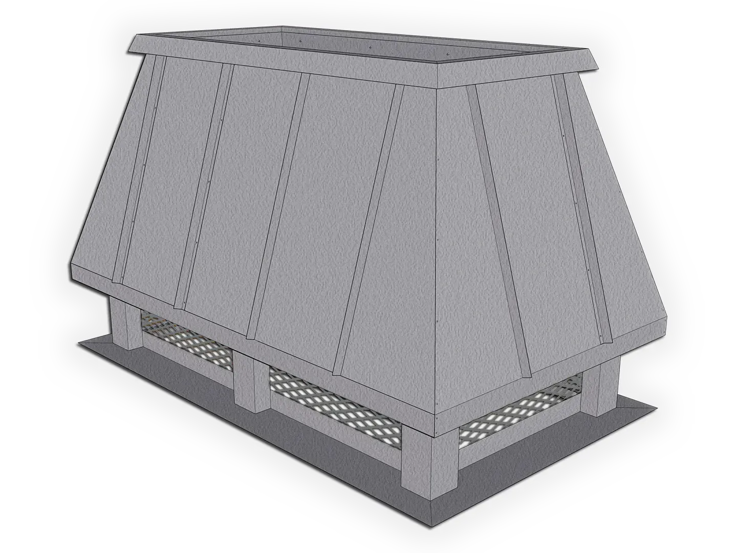 Standing Seam Roof Chimney Cap - Copper, Aluminum & Steel